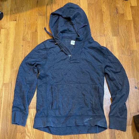 J. Crew | Sweaters | J Crew Cotton Fleece With Metal Clasp V Neck ...